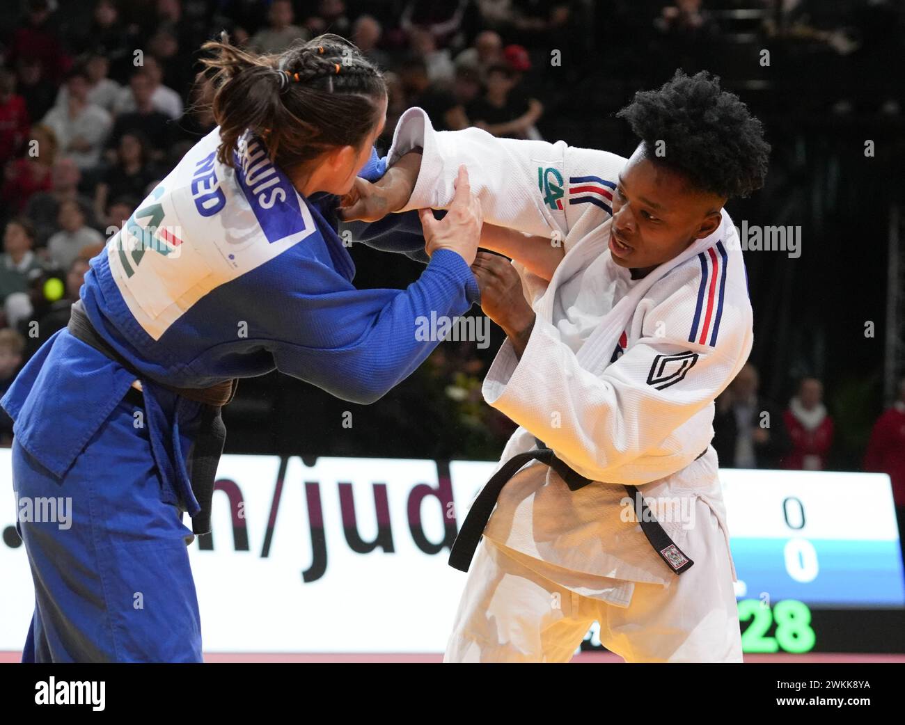 TCHEUMEO AUDREY of FRANCE OF STEENHUIS GUUSJE OF NETHERLANDS during the Paris Grand Slam 2024 ...