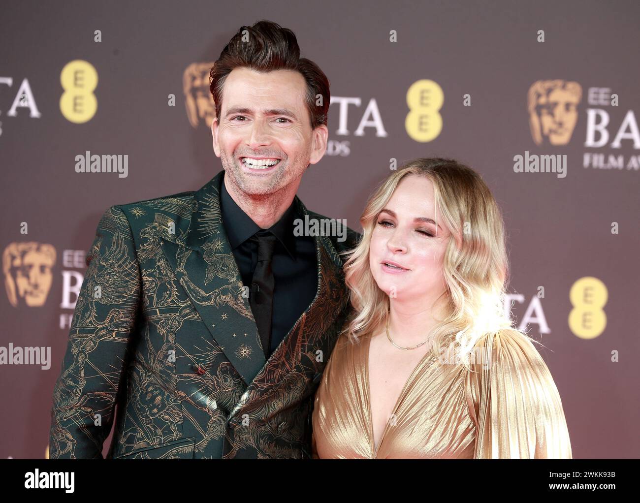 London, UK. 18th Feb, 2024. David Tennant and Georgia Moffett attend ...