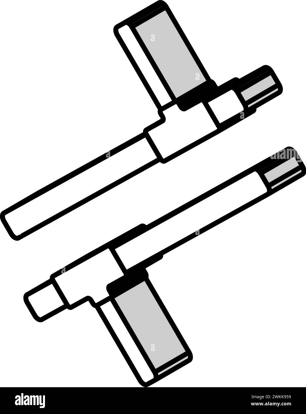 tonfa weapon military isometric icon vector illustration Stock Vector ...