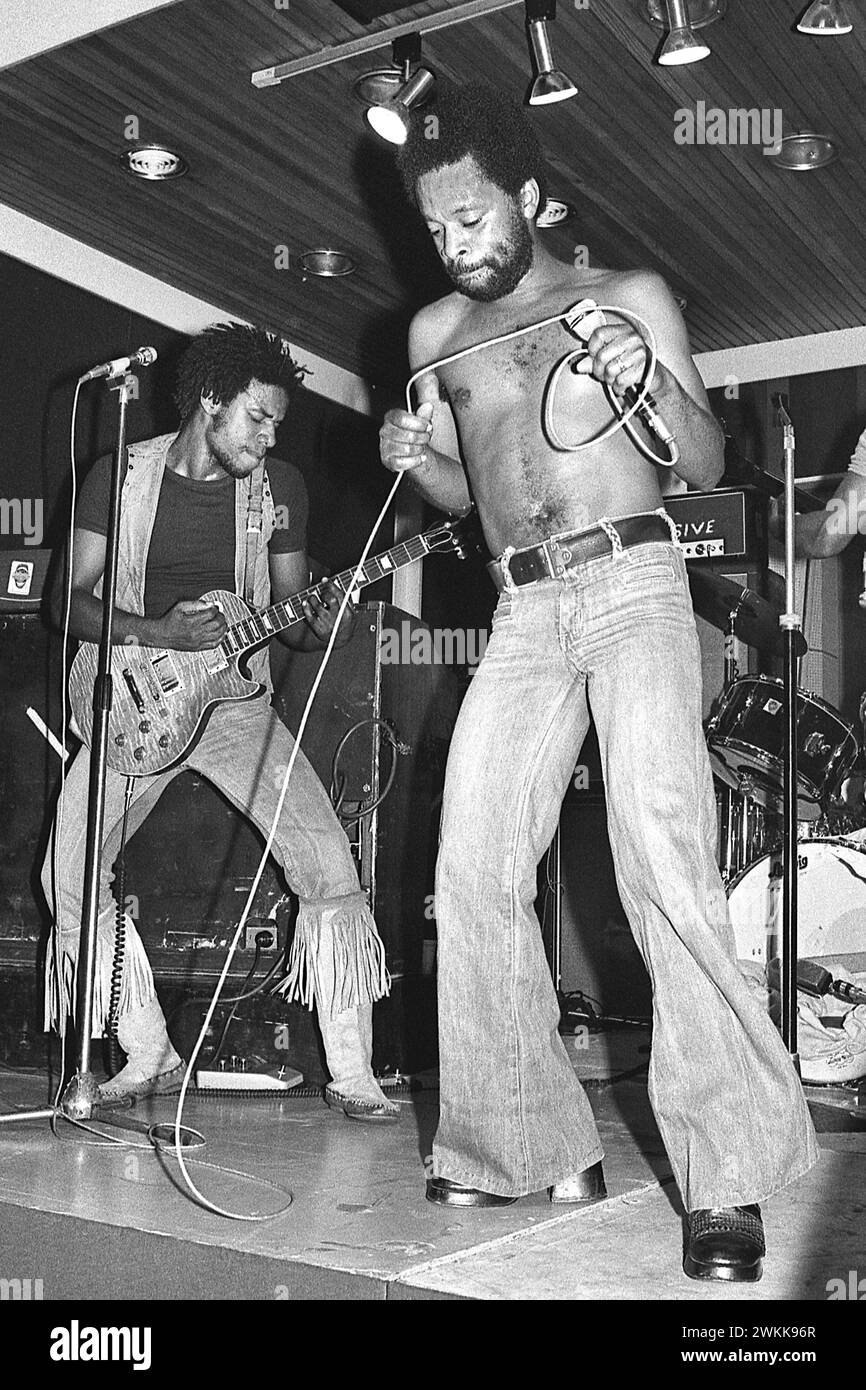 The Equals British Rock band live concert July 1976 Stock Photo - Alamy