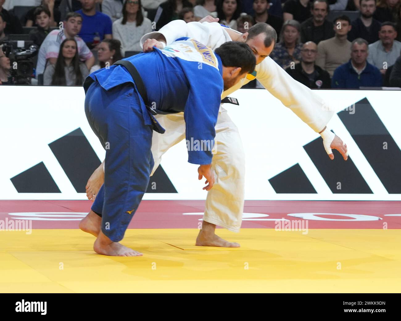 WOLF AARON of JAPAN AND SAVYTSKIY ANTON OF UKRAINE during the Paris Grand Slam 2024, IJF Judo ...
