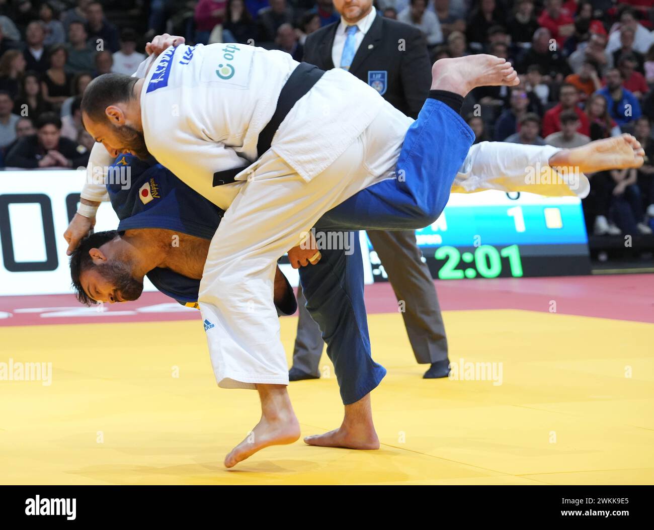 WOLF AARON of JAPAN AND SAVYTSKIY ANTON OF UKRAINE during the Paris Grand Slam 2024, IJF Judo ...