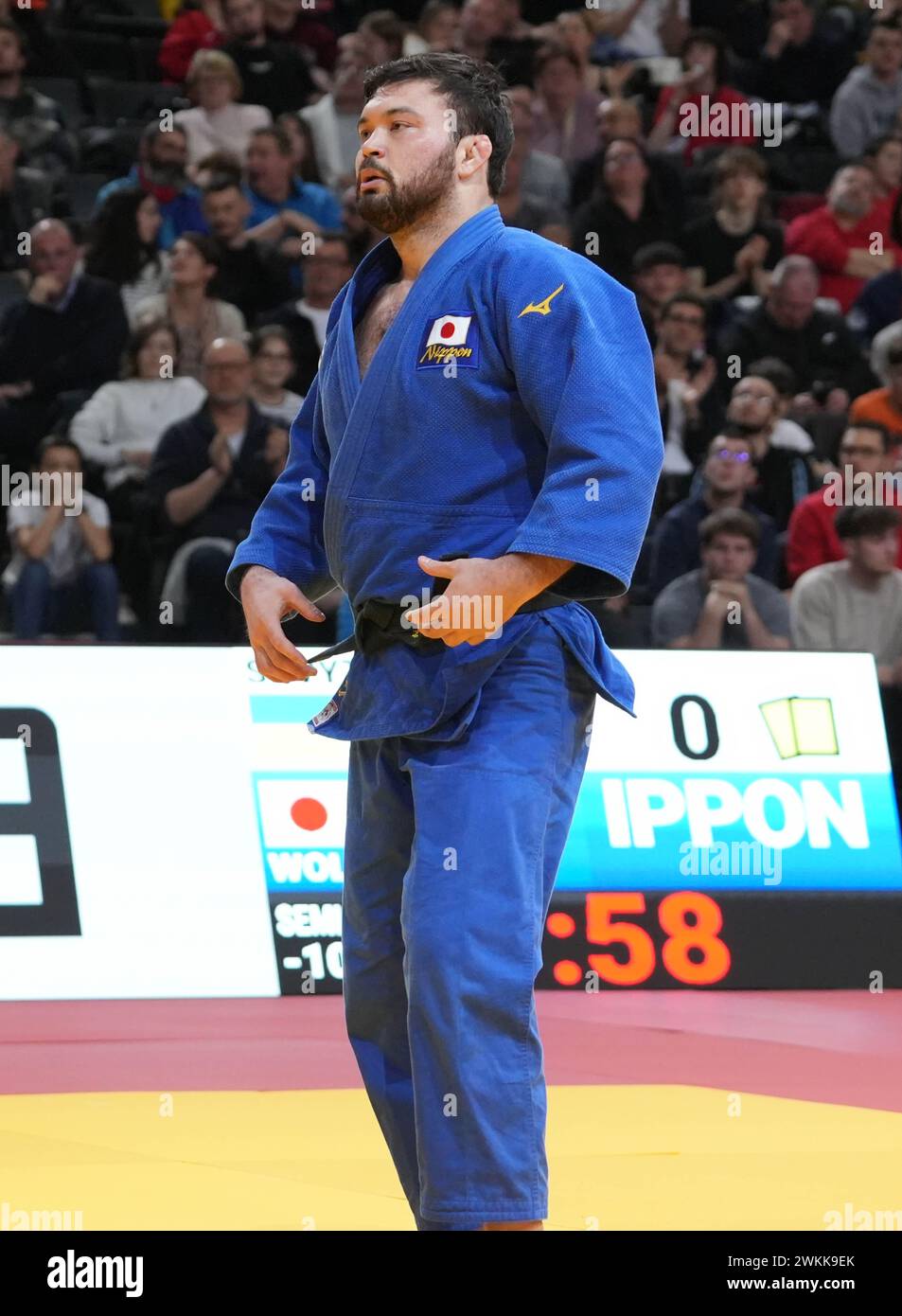 WOLF AARON of JAPAN AND SAVYTSKIY ANTON OF UKRAINE during the Paris Grand Slam 2024, IJF Judo ...
