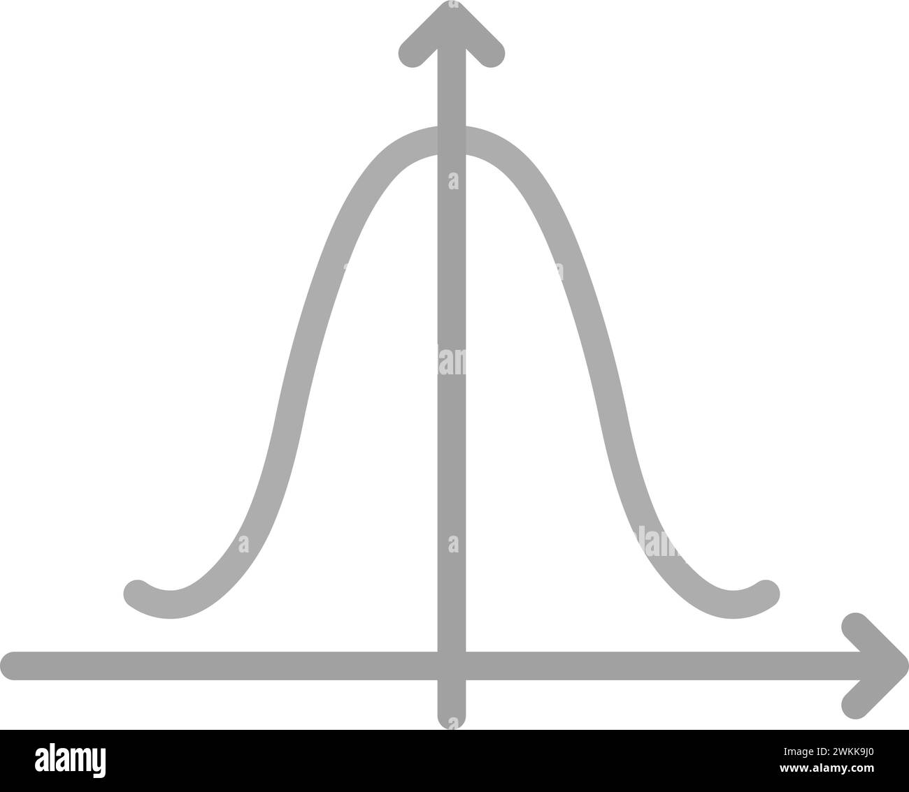 Bell Shaped Graph icon vector image. Suitable for mobile application web application and print ...