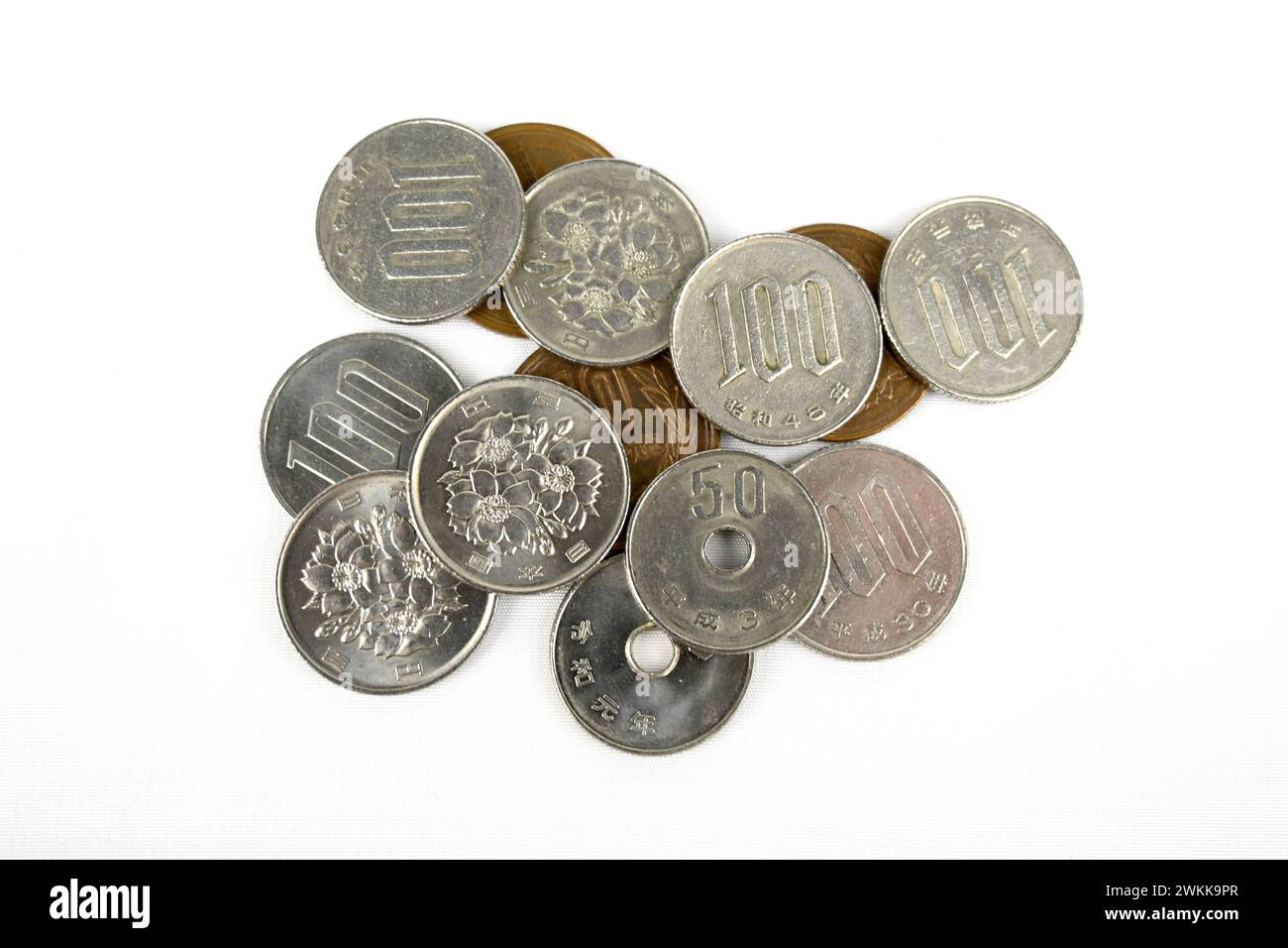 Japan Yen coins japanese money – Wales, UK – 19 February 2024 Stock ...