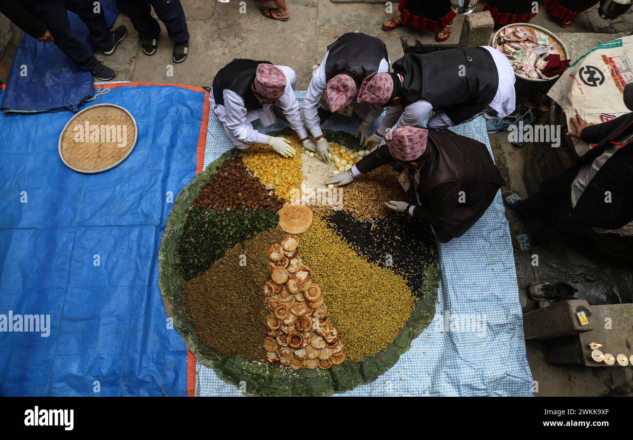 Lalitpur, Bagmati, Nepal. 21st Feb, 2024. People from Newar community ...