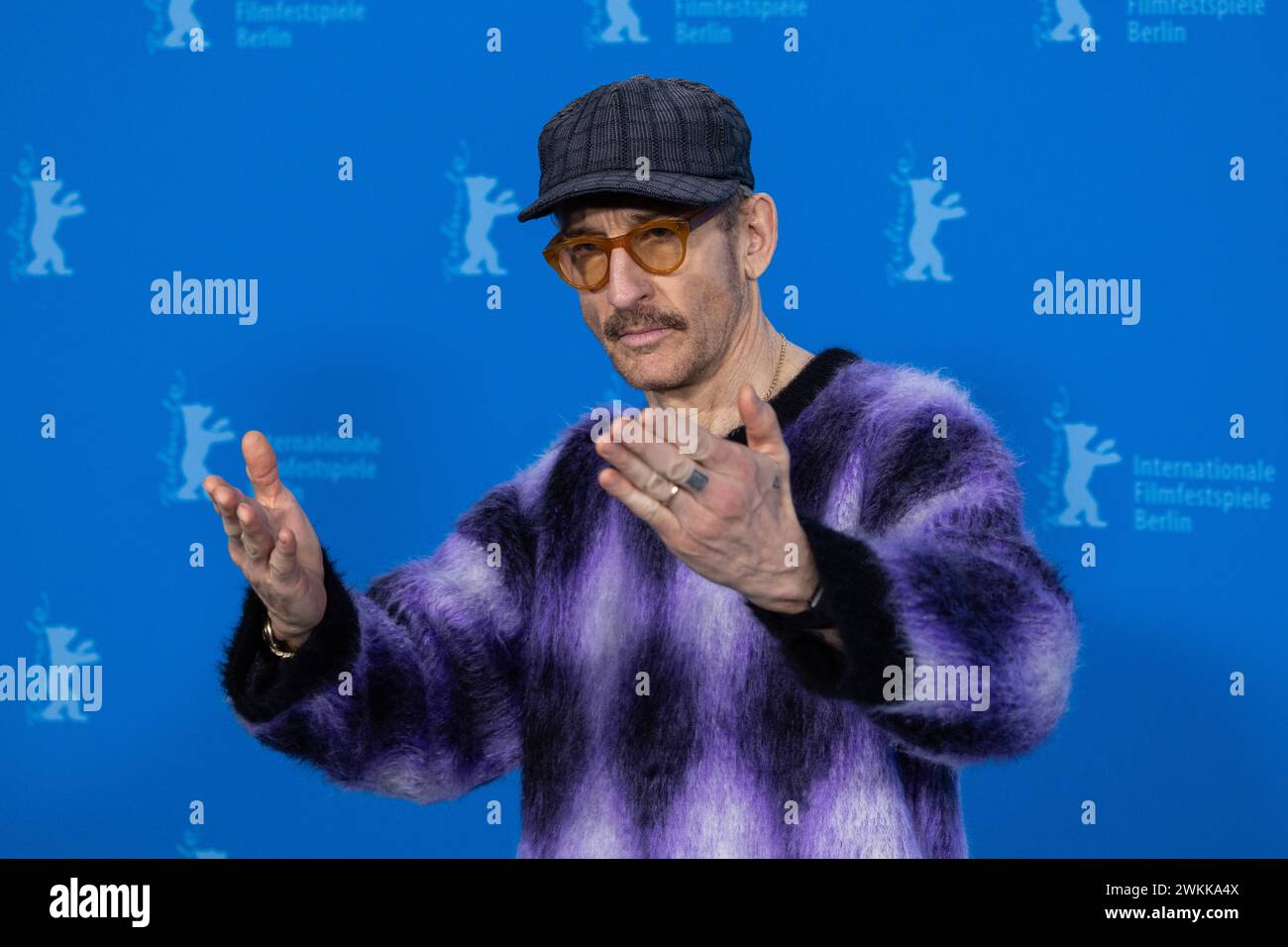 Berlin, Germany. 21st Feb, 2024. Johan Renck, director, gestures during ...