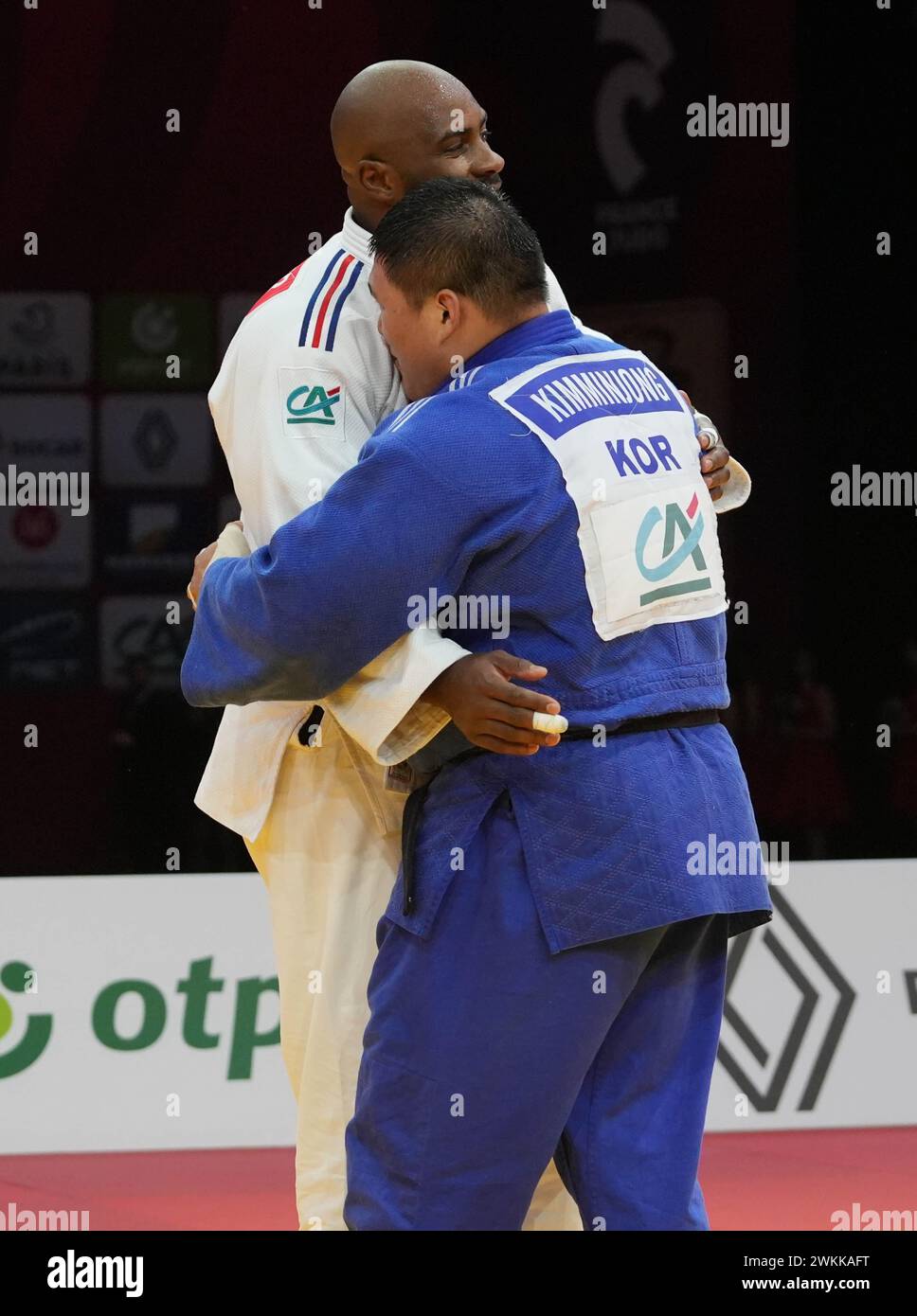 RINER TEDDY of FRANCE AND KIM MINJONG OF REPUBLIC OF KOREA during the ...
