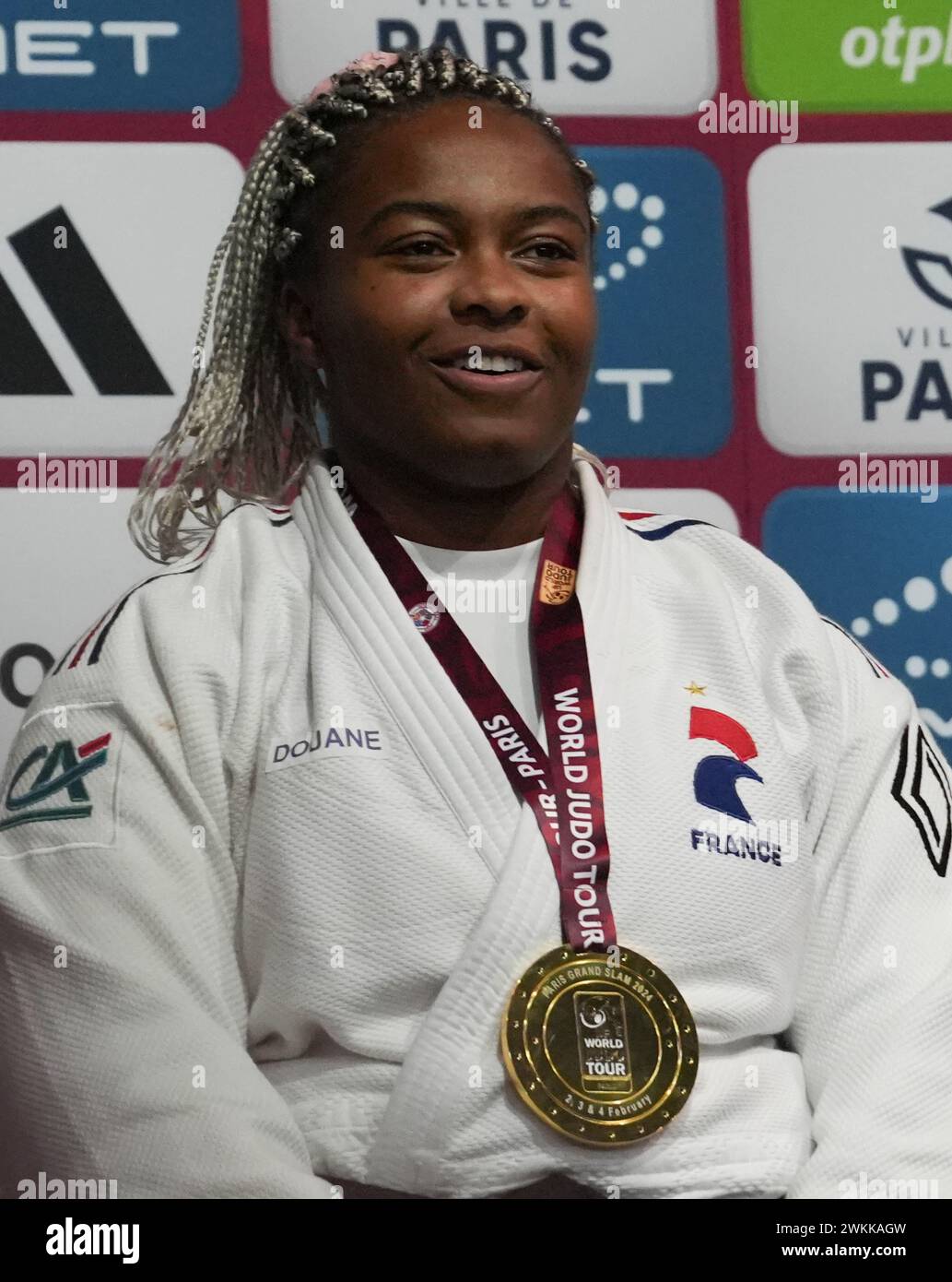 DICKO ROMANE of FRANCE PODIUM during the Paris Grand Slam 2024, IJF ...