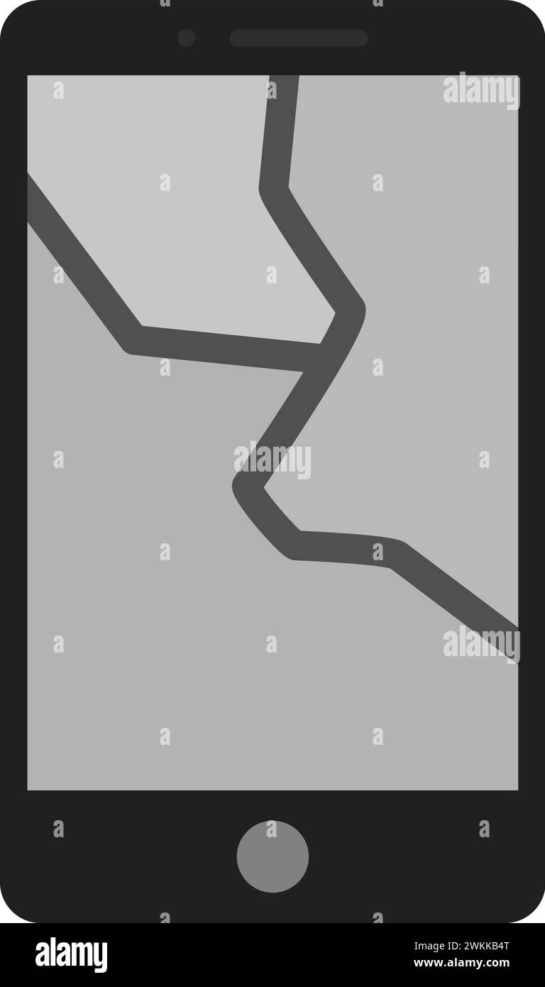 Broken Cell Phone icon vector image Stock Vector Image & Art - Alamy