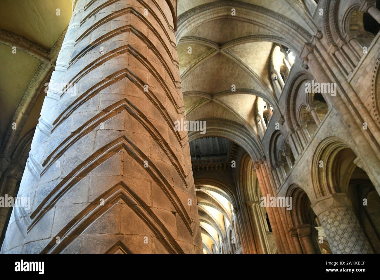 The zig-zag pattern, known as the chevron, appears in numerous places ...