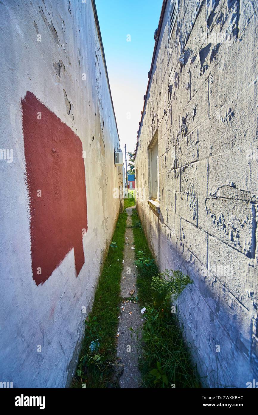 Narrow alley bright blue walls hi-res stock photography and images - Alamy