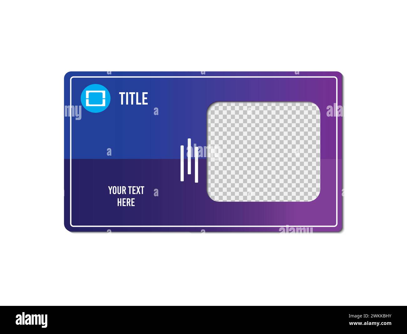 Membership ID card style photo frame template. Editable for digital ...