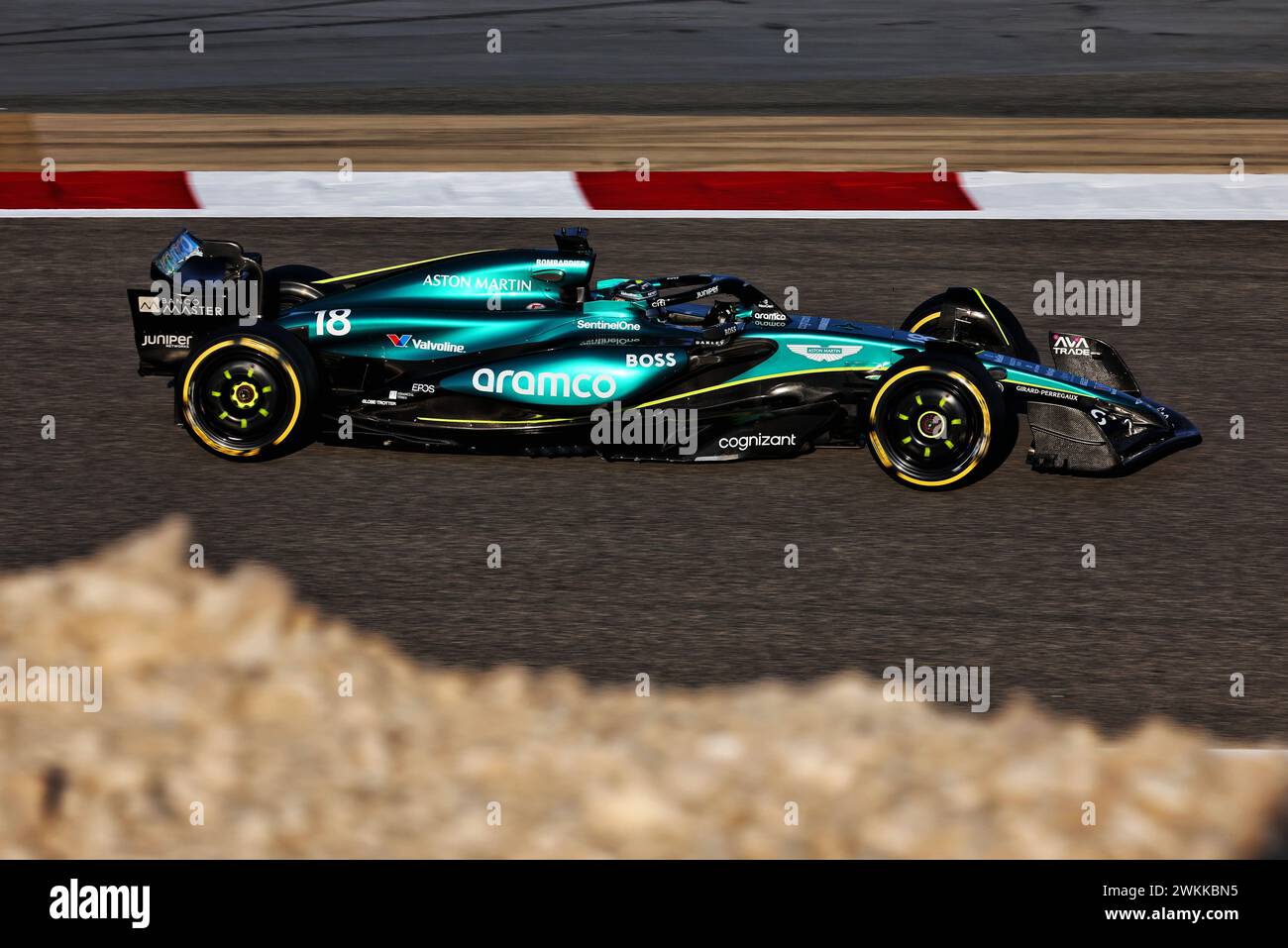 Sakhir, Bahrain. 21st Feb, 2024. Lance Stroll (CDN) Aston Martin F1 ...