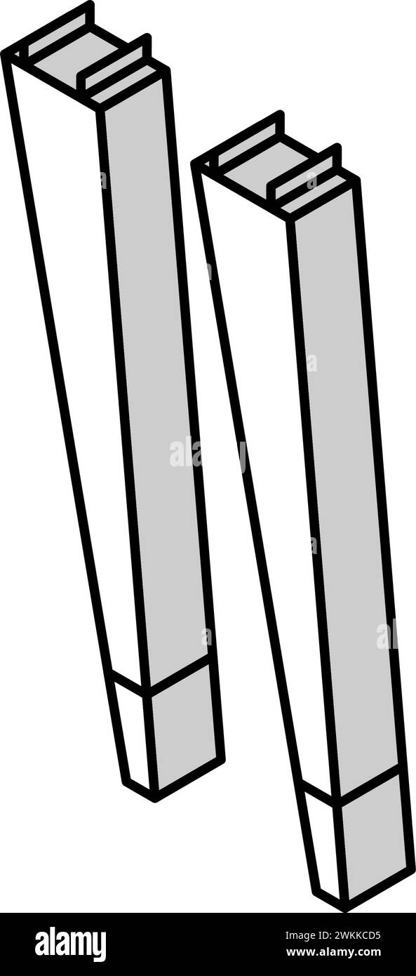 table leg hardware furniture fitting isometric icon vector illustration ...