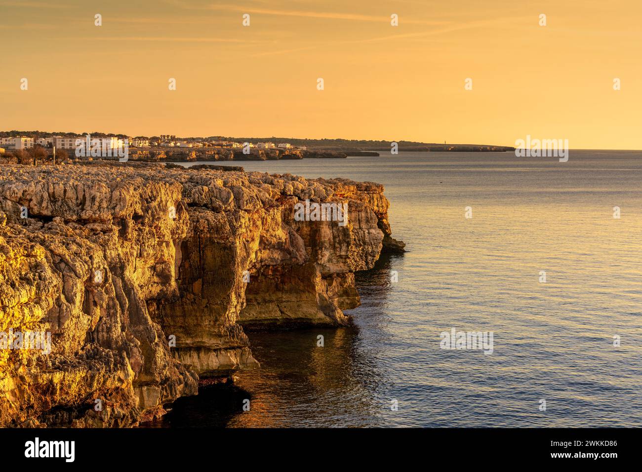 A view of the oceanside cliffs of Puos Point on the western coast of ...
