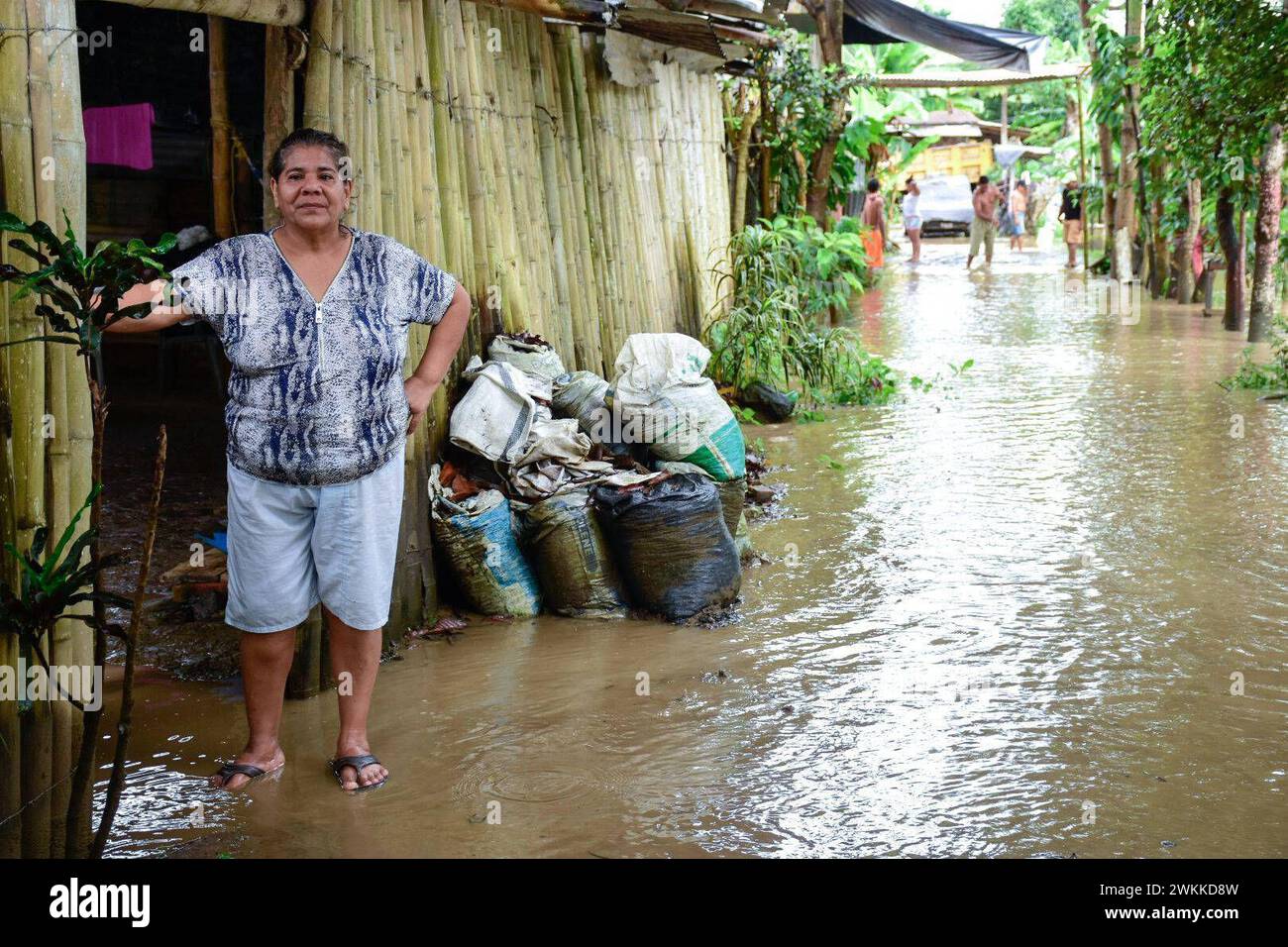 CHONE-INUNDACIONES-LLUVIAS Chone, 21 de febrero del 2024. Las fuertes ...