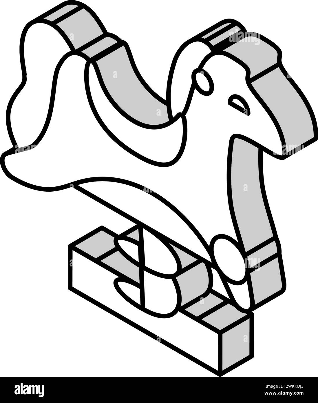 spring rider park outdoor kid play isometric icon vector illustration ...