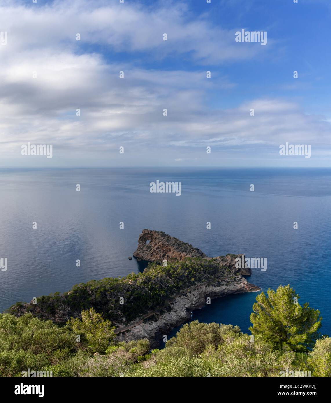 A view of the coastline at Sa Foradada in northern Mallorca Stock Photo ...