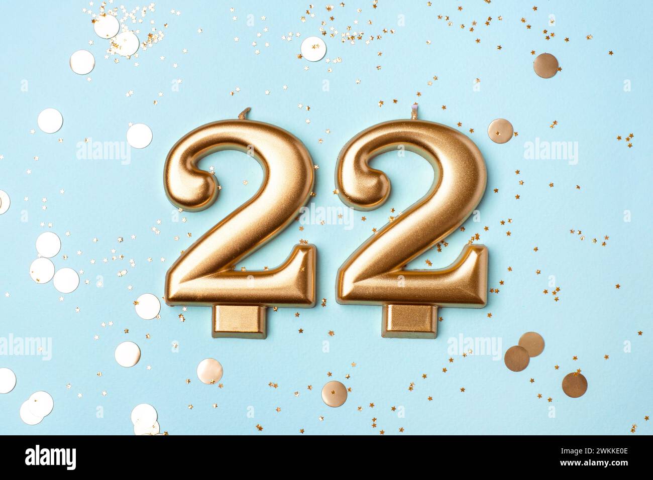 Happy birthday number 22 greeting hi-res stock photography and images ...