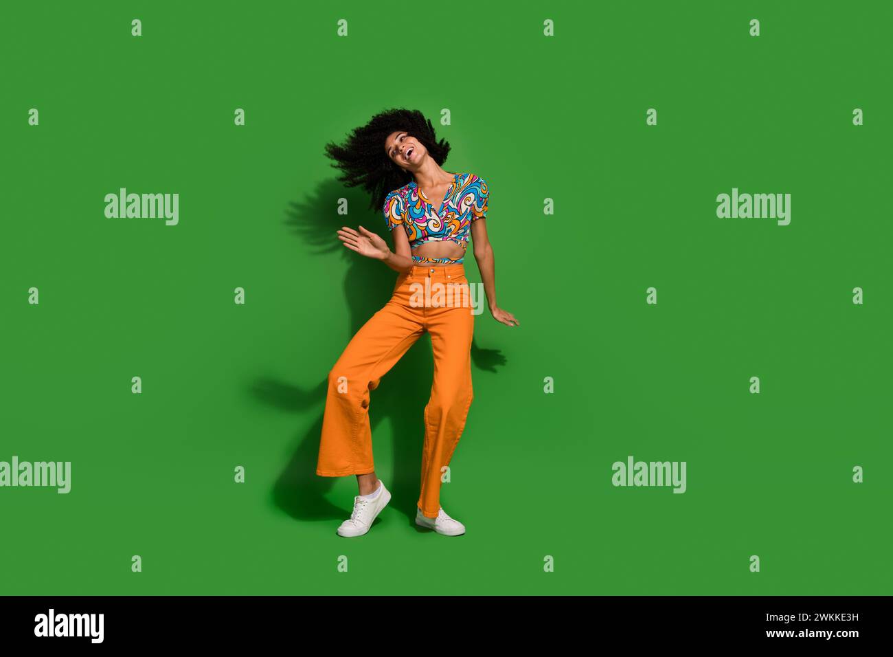 Full body size photo of young funky lady have fun stunning girlfriend ...