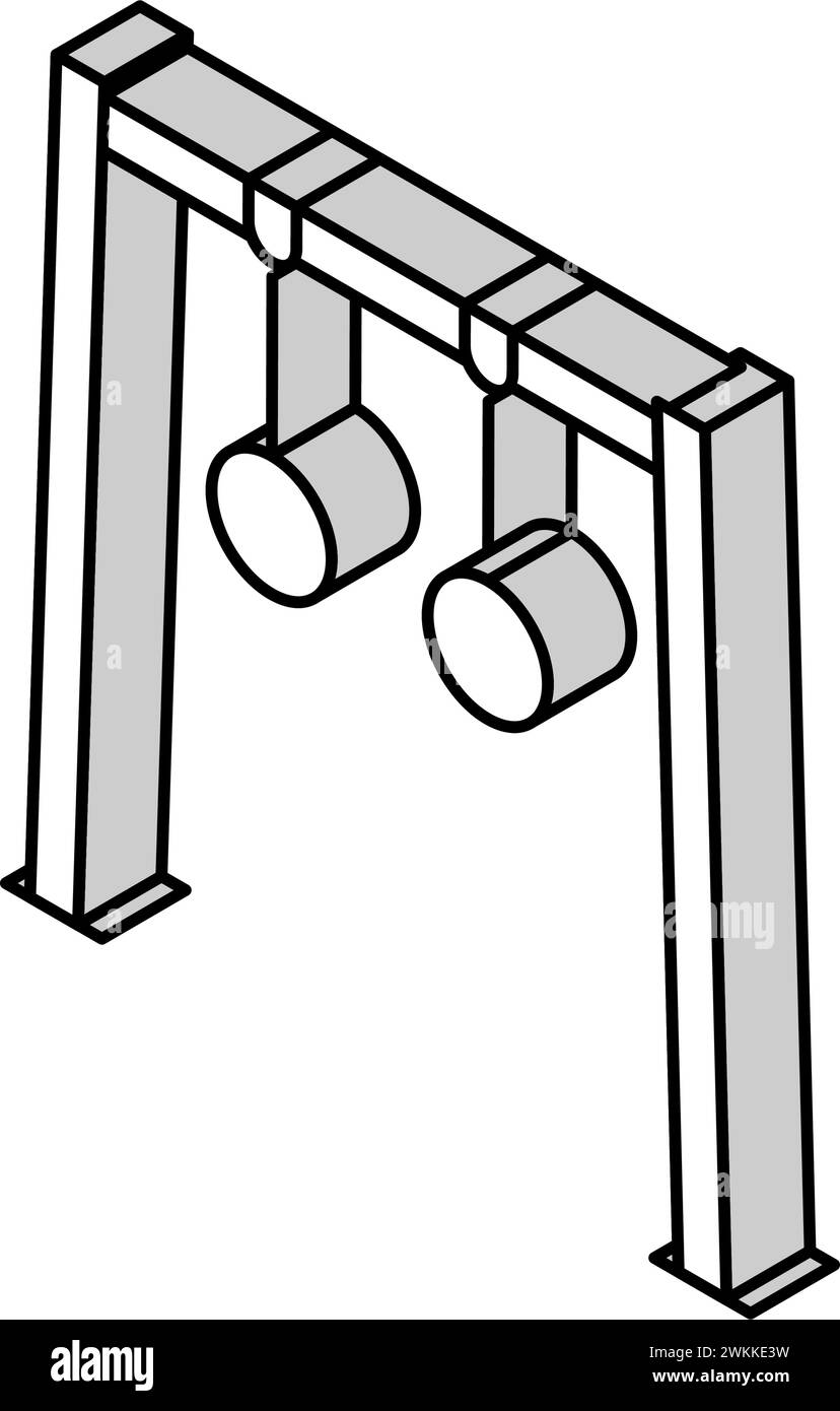 still rings park kid play isometric icon vector illustration Stock ...