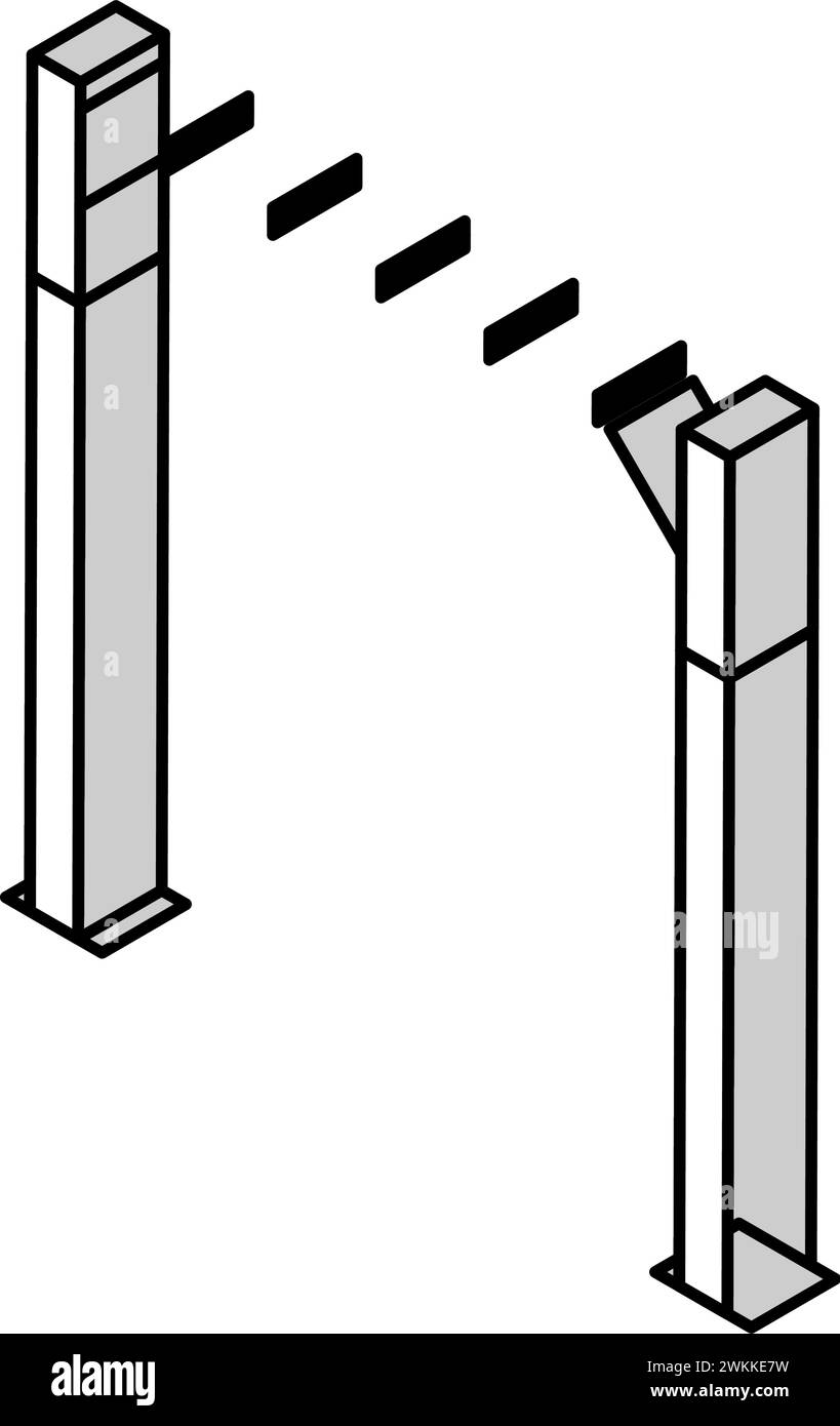 monkey bars park outdoor kid play isometric icon vector illustration ...