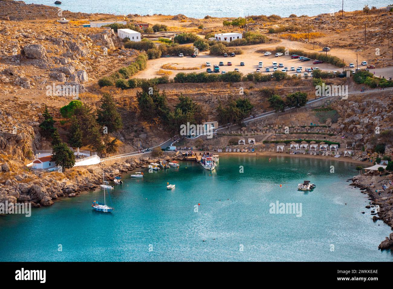 Agios pavlos beach lindos island hi-res stock photography and images - Alamy