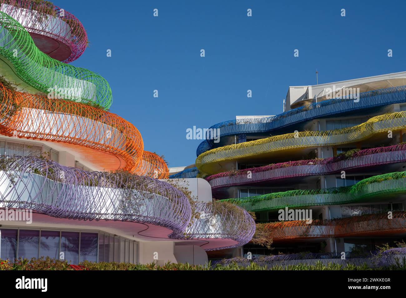 Ibiza, Spain - 1 February, 2024: view of the landmark modern ...