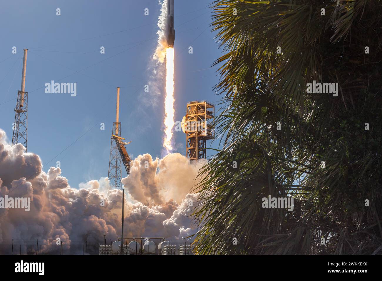 Cape Canaveral Usa 20th Feb 2024 Remote Camera Close Up Launch