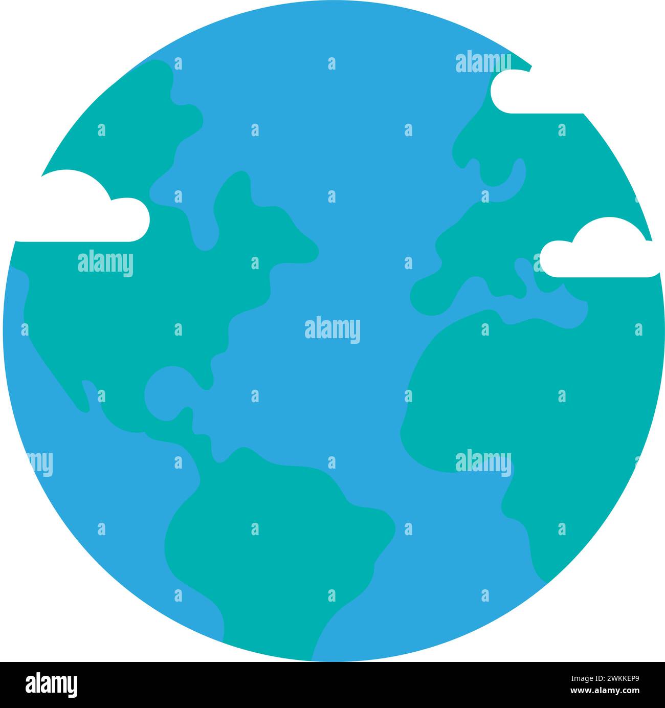 Isolated colored planet earth with clouds Vector Stock Vector Image ... Isolated colored planet earth with clouds Vector Stock Vector Image ...