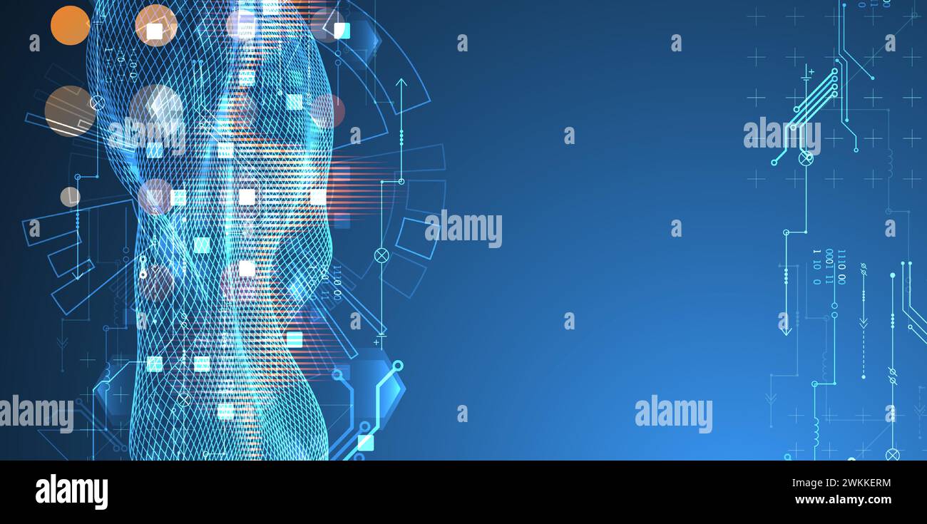 Big Data. Abstract digital futuristic vector illustration on technology background. Data mining ...