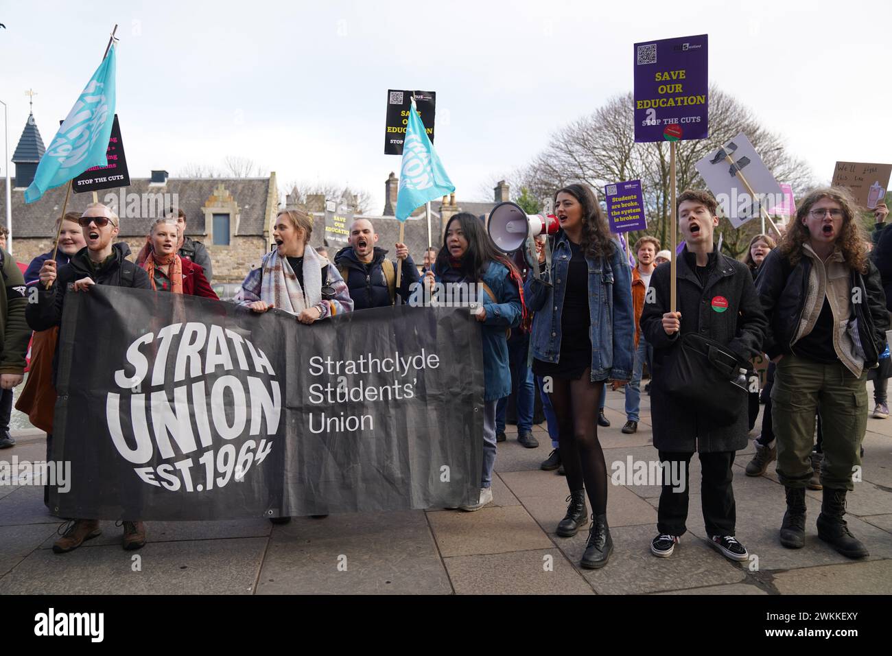 Students take part in the Rally for Education, organised by the ...