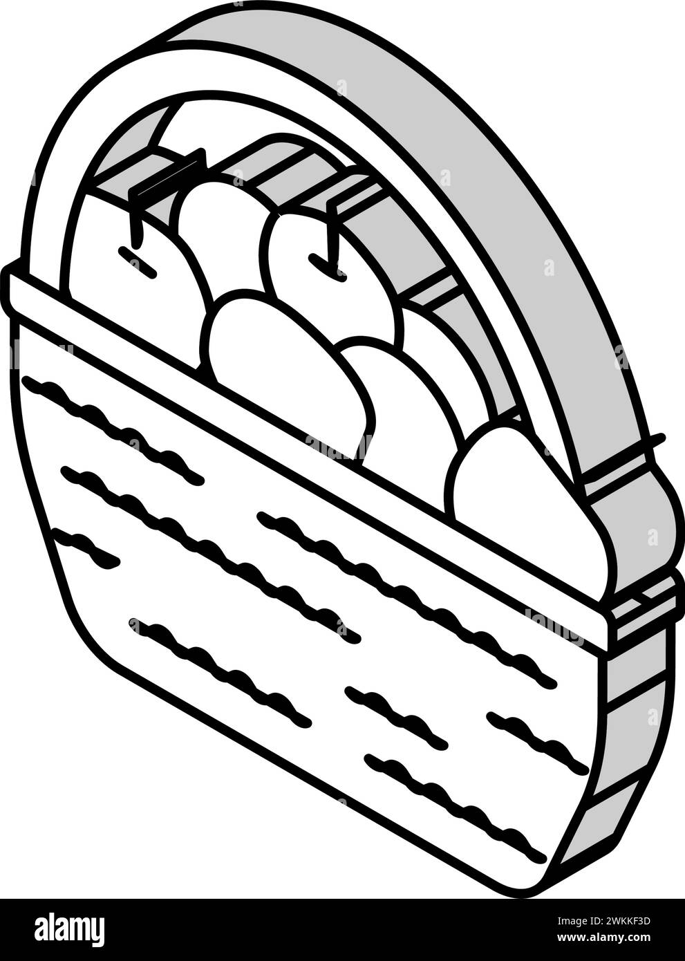 apple picking autumn season isometric icon vector illustration Stock ...