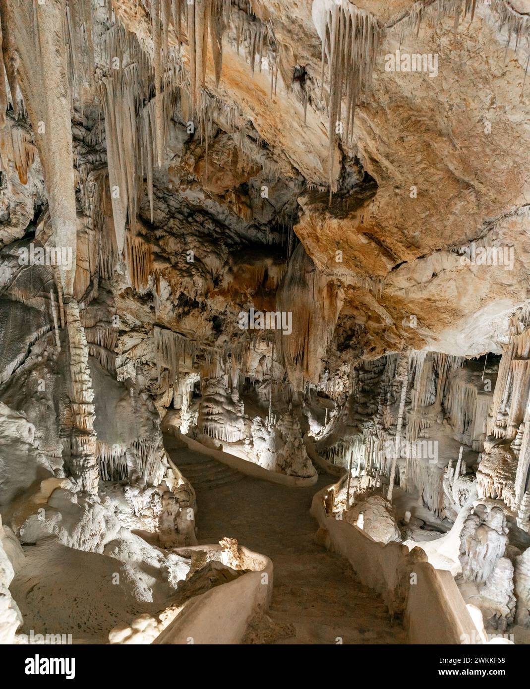 Campanet, Spain - 27 January, 2024: view of the rock formations inside ...