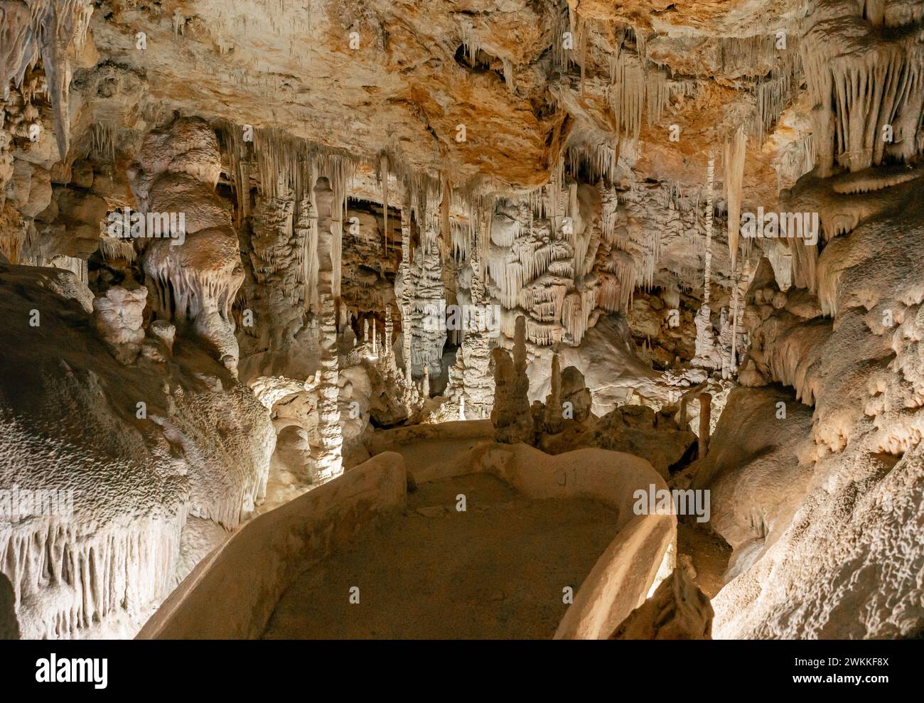 Campanet, Spain - 27 January, 2024: view of the rock formations inside ...