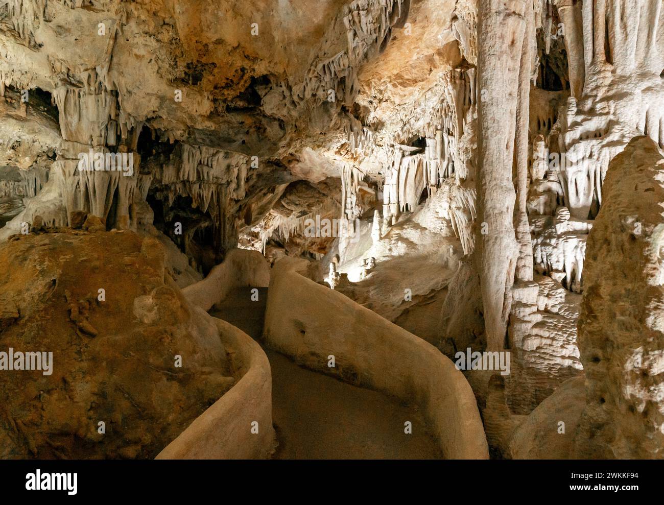 Campanet, Spain - 27 January, 2024: view of the rock formations inside ...