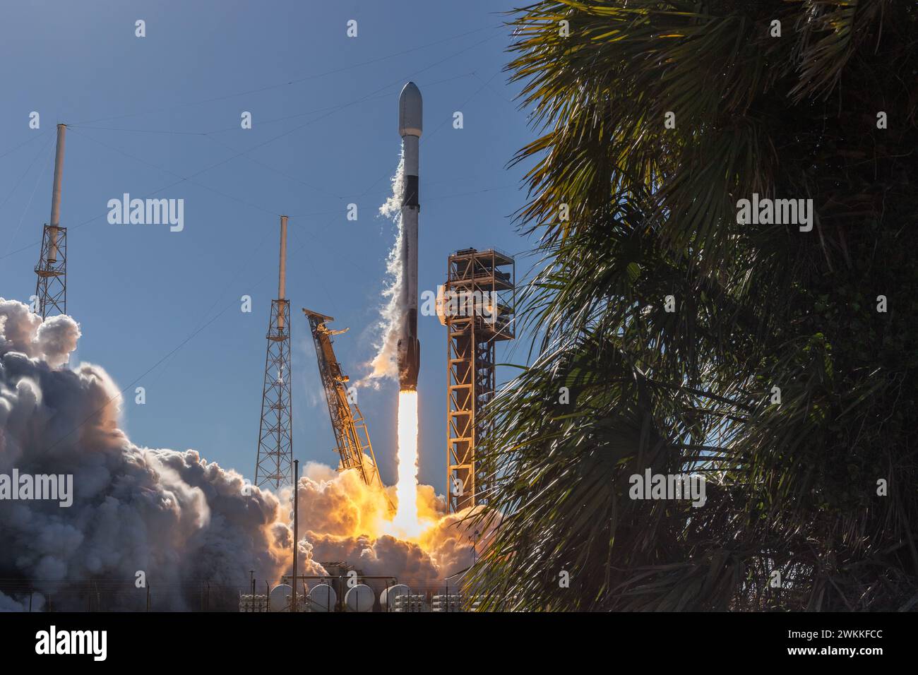Cape Canaveral, USA. 20th Feb, 2024. Remote camera close up launch ...