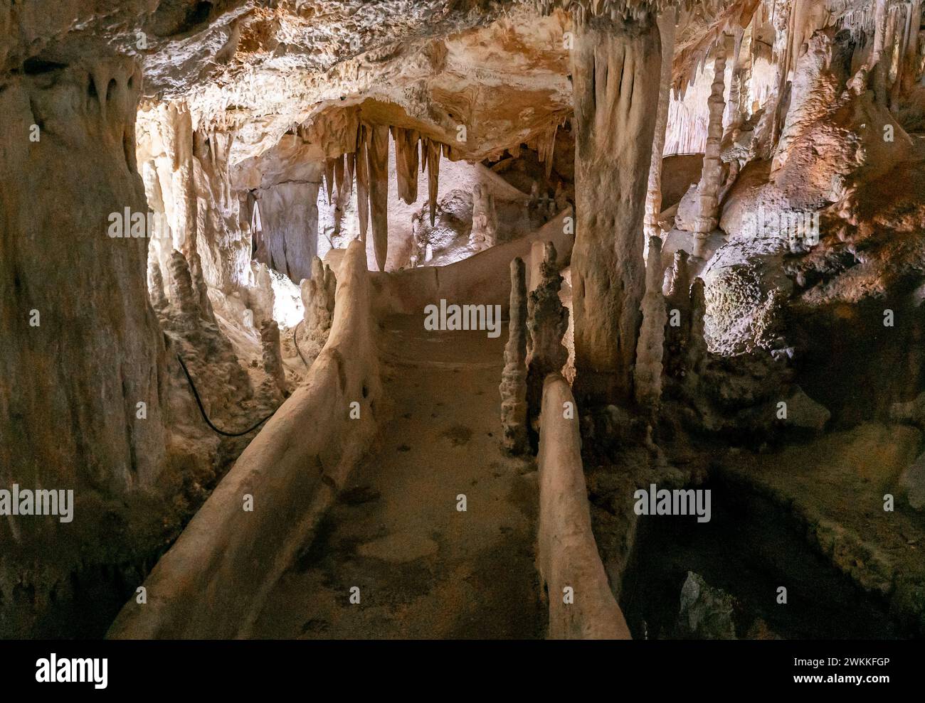 Campanet, Spain - 27 January, 2024: view of the rock formations inside ...