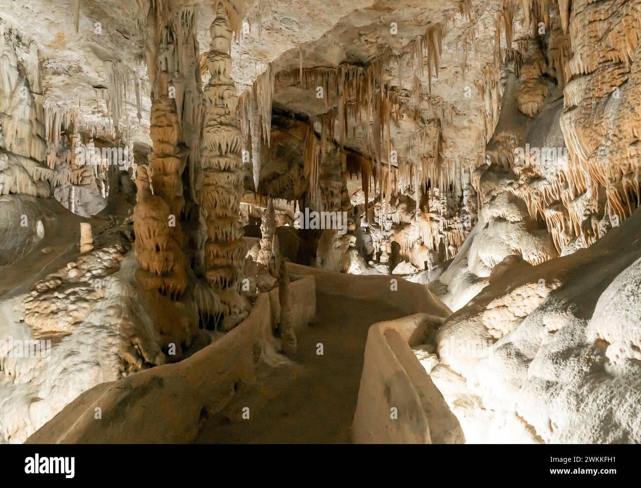 Campanet, Spain - 27 January, 2024: view of the rock formations inside ...