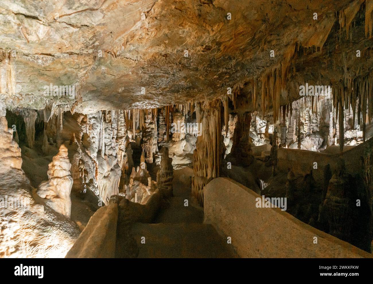 Campanet, Spain - 27 January, 2024: view of the rock formations inside ...