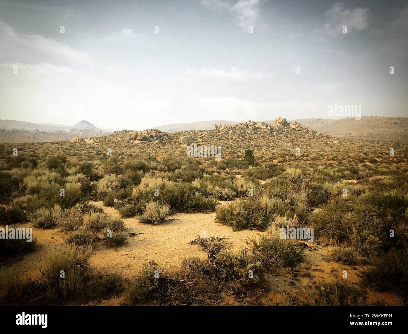 Moody western desert landscape Stock Photo - Alamy