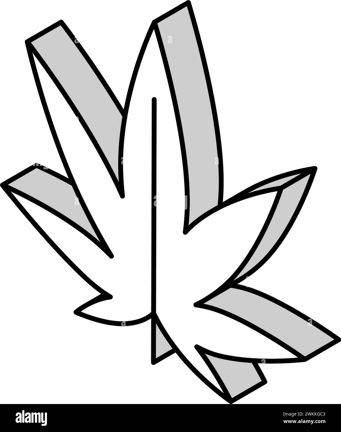 cannabis plant weed hemp isometric icon vector illustration Stock ...