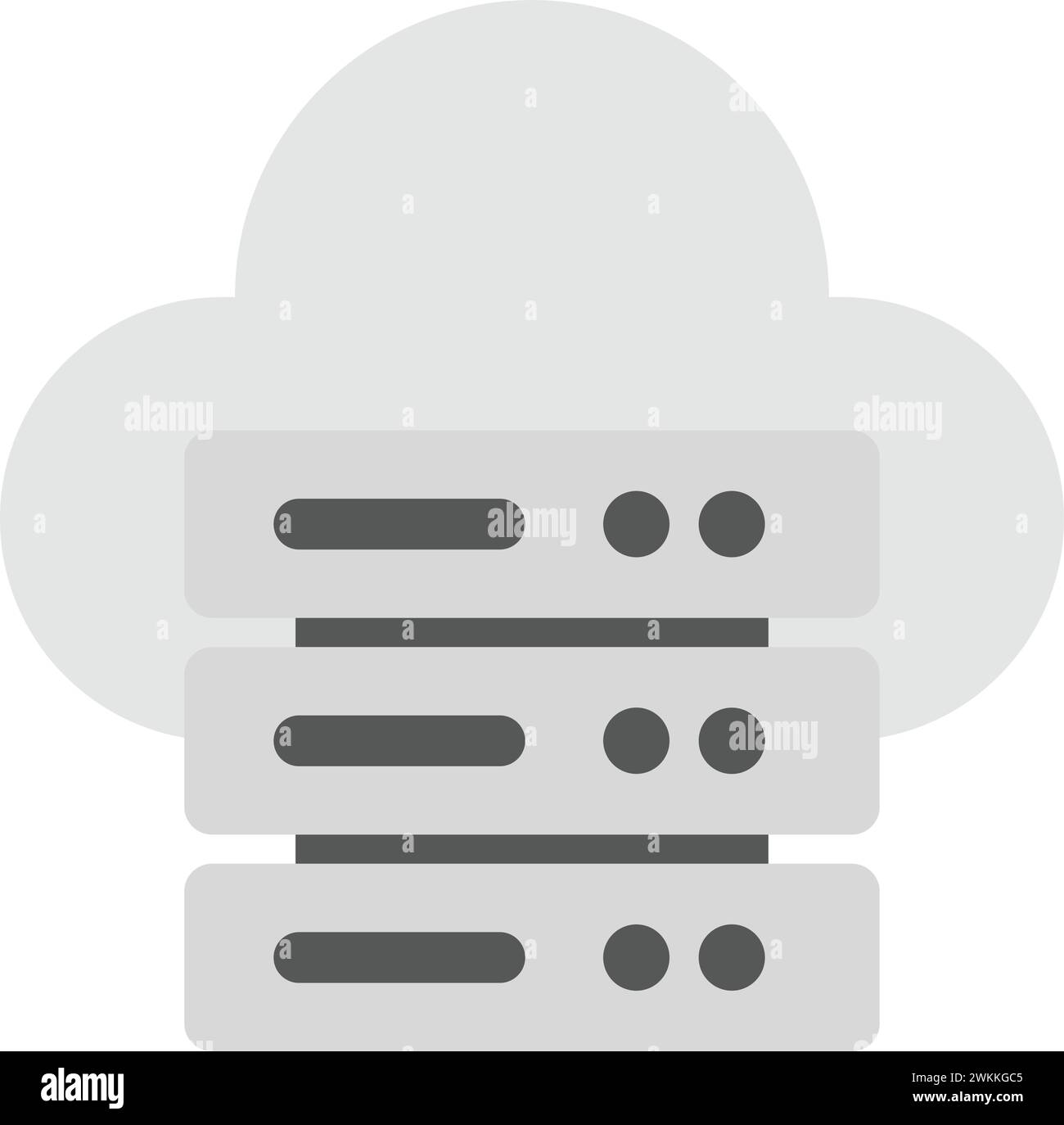 Cloud and Server Data icon vector image. Suitable for mobile application web application and ...