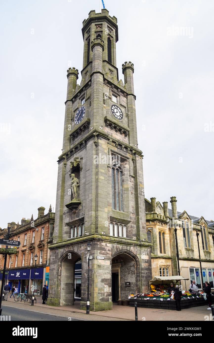 Wallace Tower, High Street, Ayr, Ayrshire, Scotland, UK. Wallace Tower ...