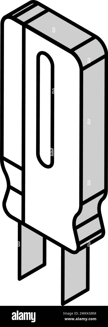 electrolytic capacitor electronic component isometric icon vector ...