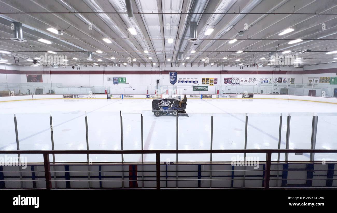 Ice Resurfacer Machine Perfecting the Rink at Indoor Sports Complex ...