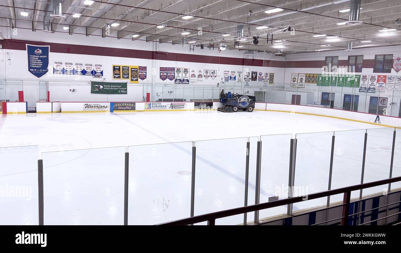 Ice Resurfacer Machine Perfecting the Rink at Indoor Sports Complex ...