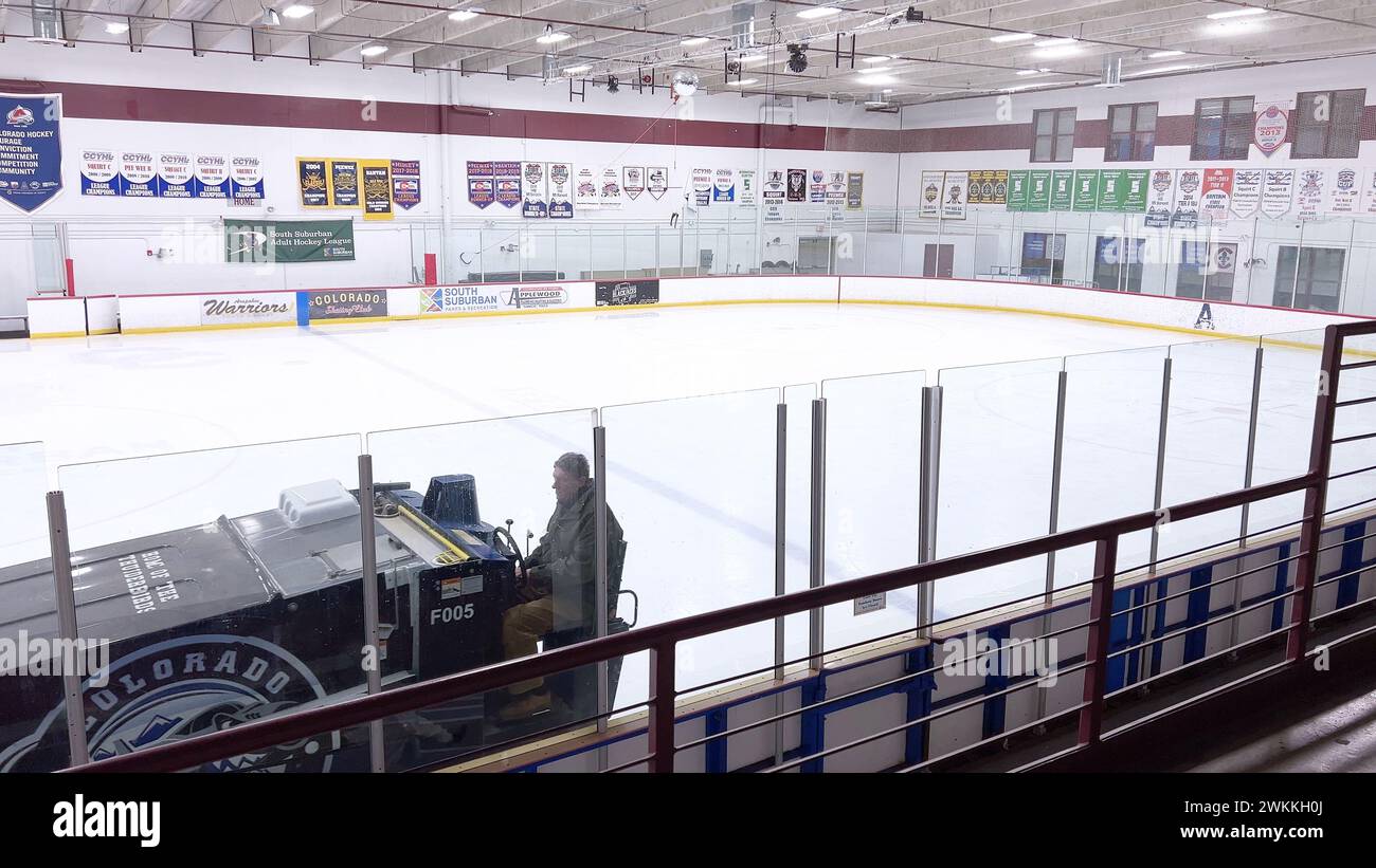 Ice Resurfacer Machine Perfecting the Rink at Indoor Sports Complex ...