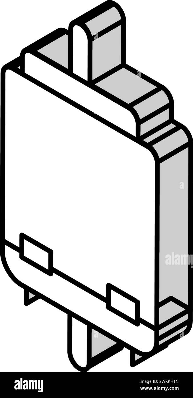 dc motor electronic component isometric icon vector illustration Stock ...